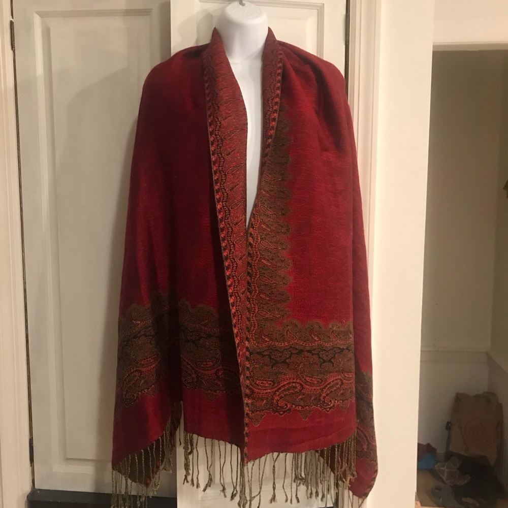 Beautiful Large Two Sided Pashmina - Gem